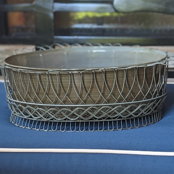 Accents | Rare Vintage French Style Oval Wire Basket Jardiniere | Poshmark
